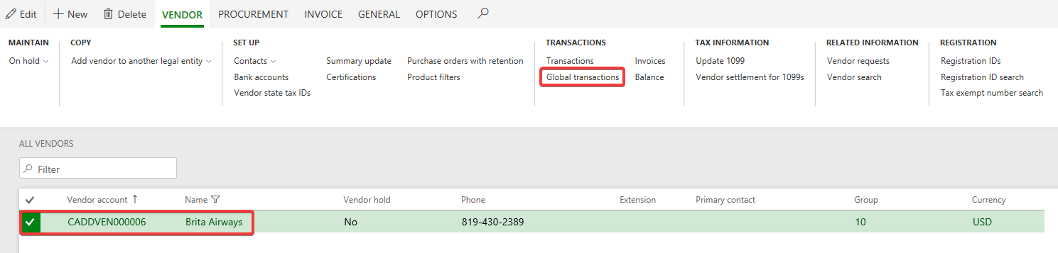 Utilizing Global Transactions In Dynamics 365 For Finance And Operations Logan Consulting