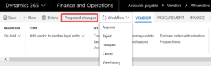 Vendor and Customer Field Approval Workflow in Dynamics 365 for Finance ...