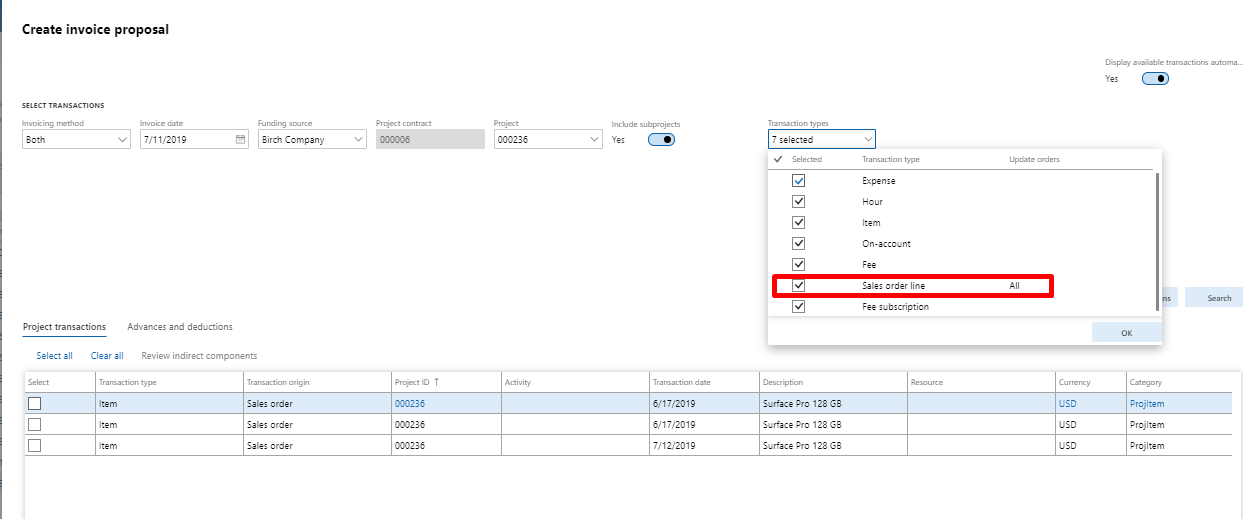 Invoicing Project Sales Orders in Microsoft Dynamics 365 for Finance ...