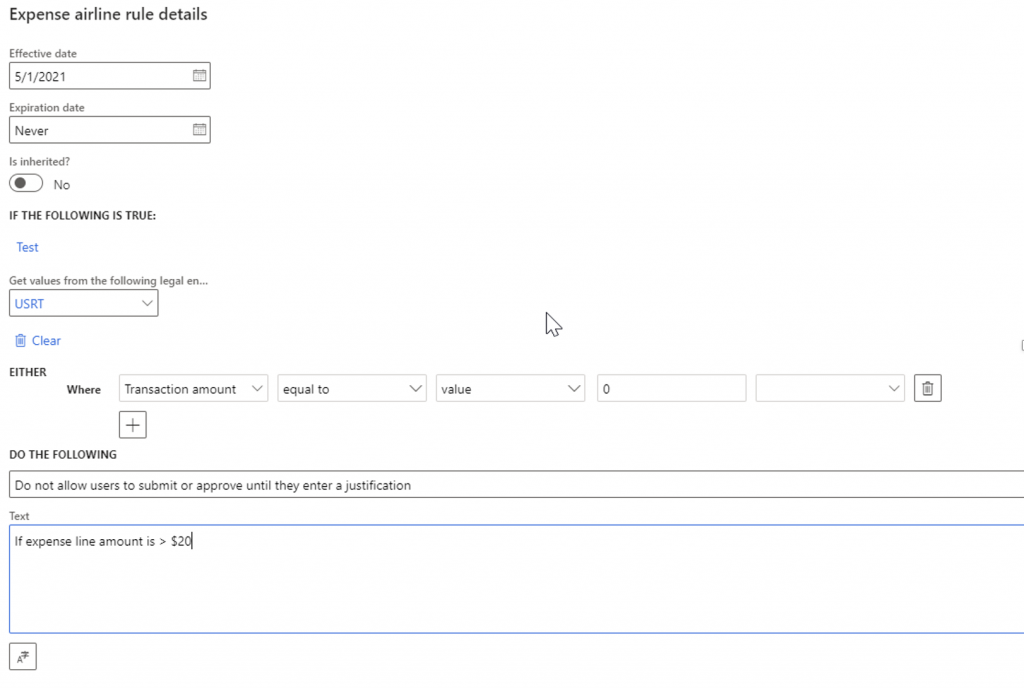 Expense Management Using Policies in Microsoft Dynamics 365
