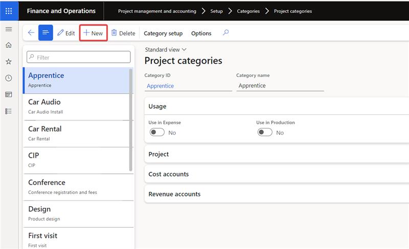 Microsoft D365: Project Categories, Shared Categories, Category Groups