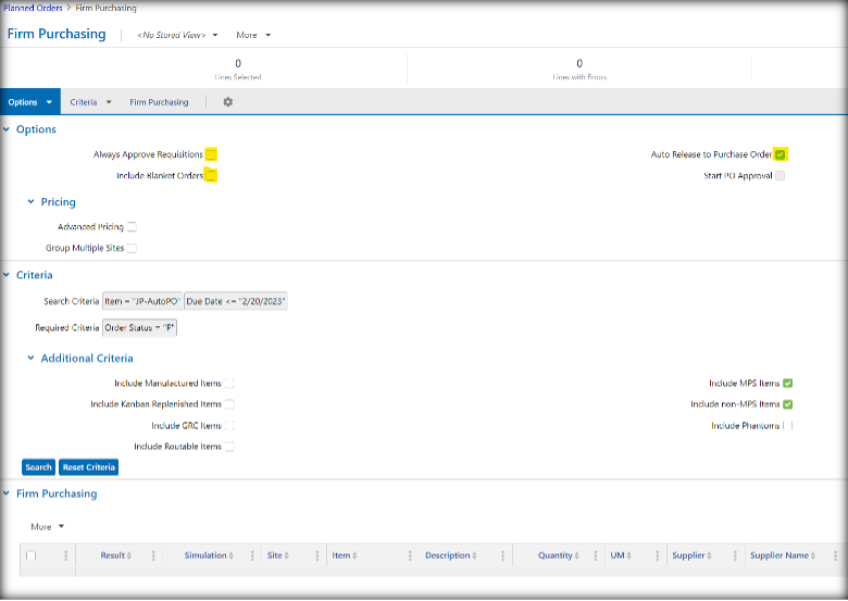 New QAD AUX Functionality: Firm Purchasing - Logan Consulting