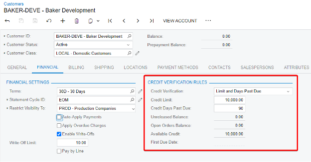 3 Credit Control Features within Acumatica - Logan Consulting
