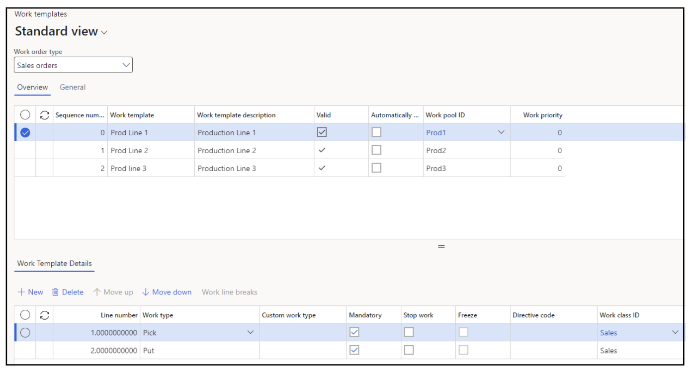 Filter Warehouse Work by Production Line with Work Pool in D365