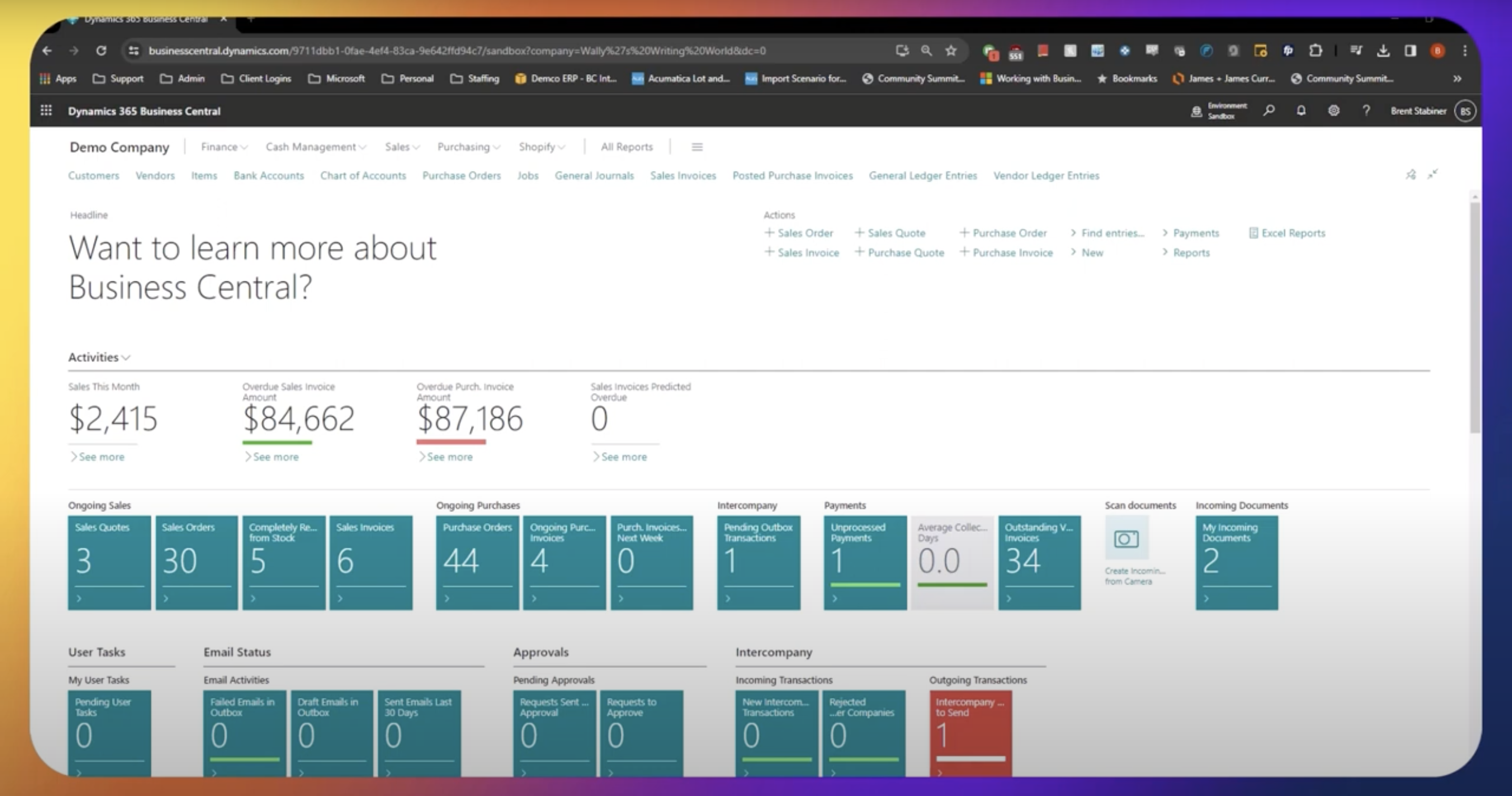 Business Central Sales Order Processes Tutorial - Logan Consulting
