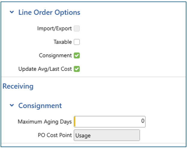 Supplier Consignment in AUX - Logan Consulting