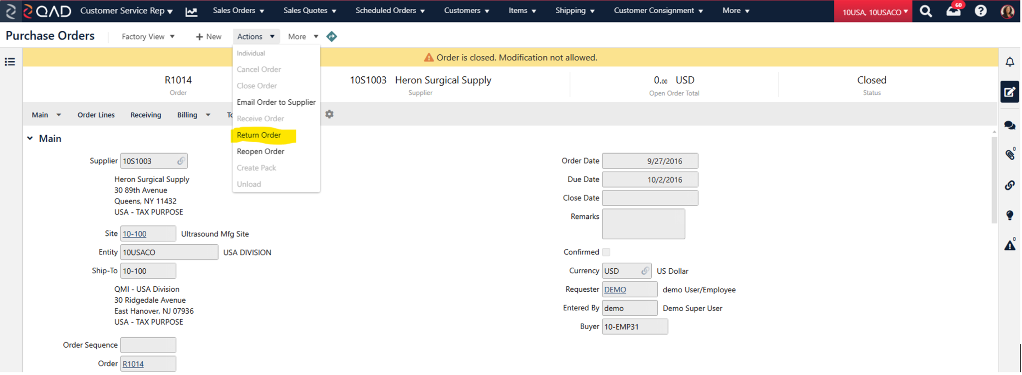 Return To Vendor Process in AUX - Logan Consulting
