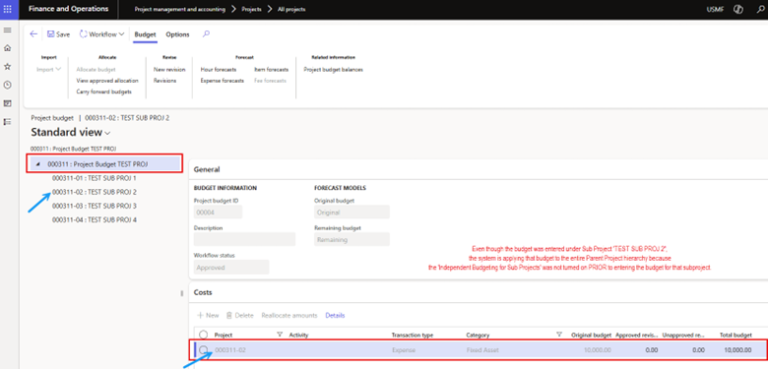 Project Management and Accounting in Microsoft D365