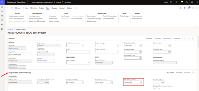 Project Management and Accounting in Microsoft D365