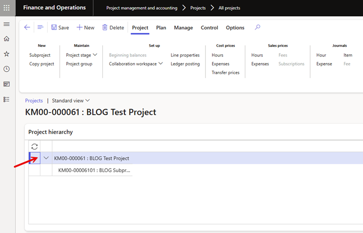Project Management and Accounting in Microsoft D365