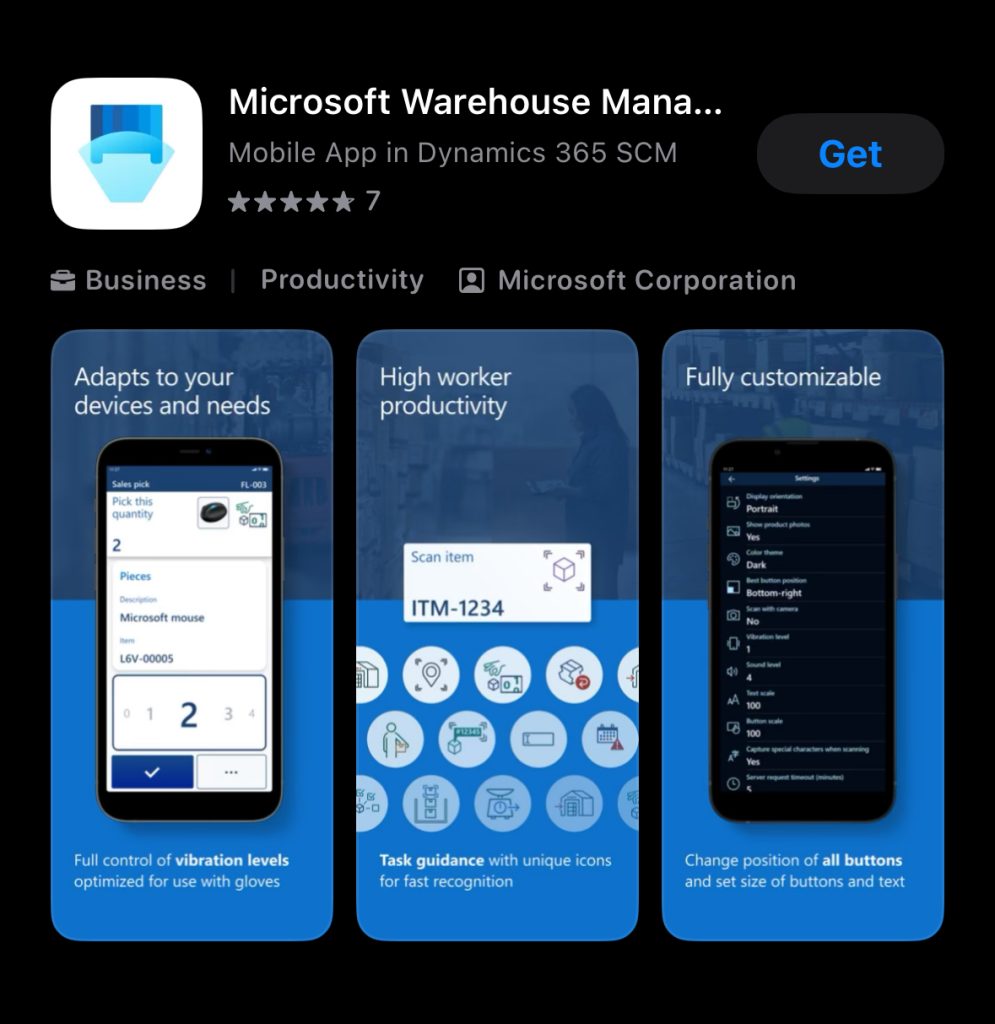 Configuring Mobile devices for Warehouse Work in D365