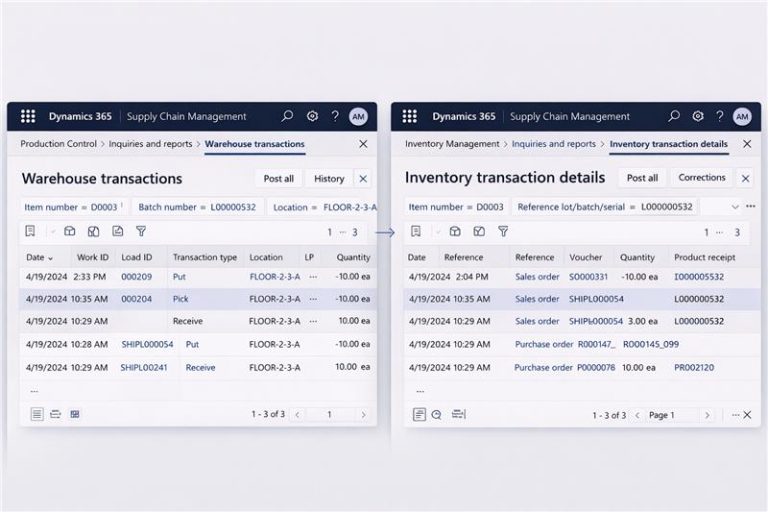 Product Traceability in Dynamics 365 Supply Chain Management